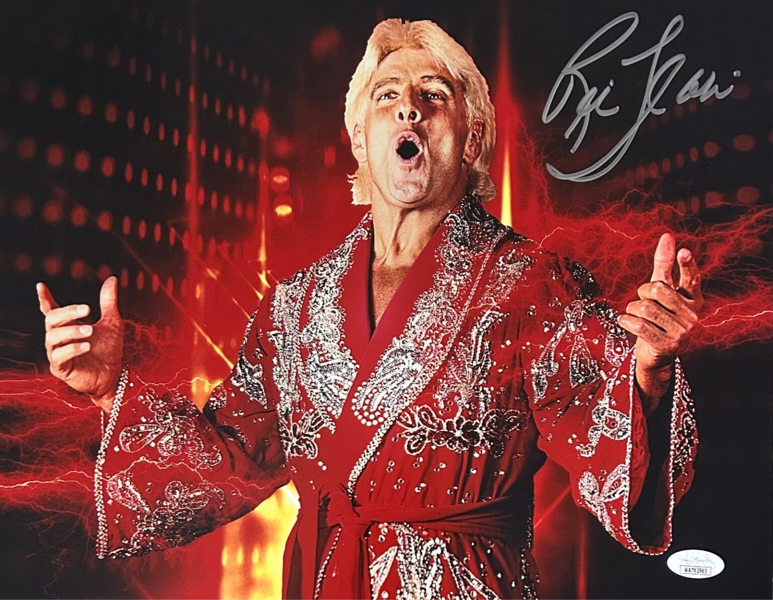 RIC FLAIR AUTOGRAPHED 11x14 PHOTO JSA WWE WCW #10 HORIZONTAL | Fiterman ...