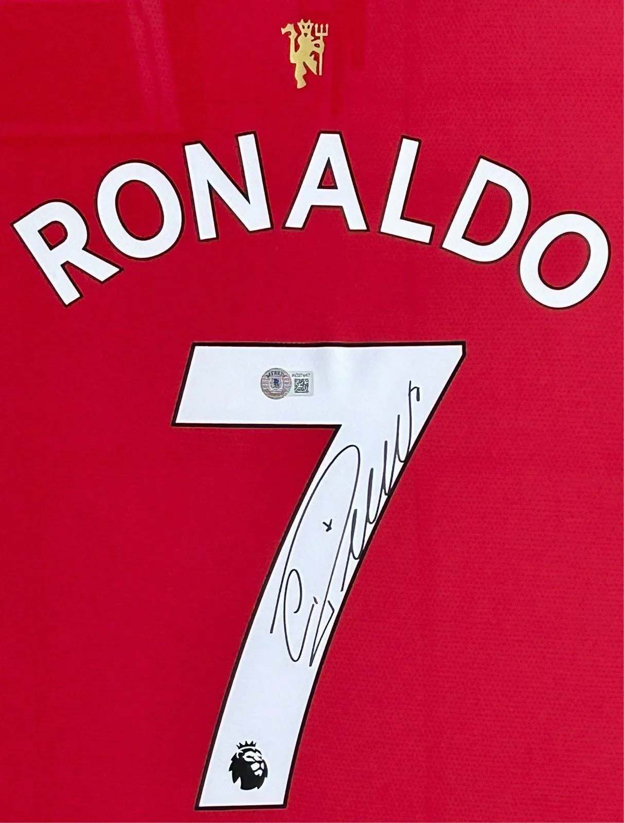 CRISTIANO RONALDO AUTOGRAPHED FRAMED RED SOCCER JERSEY BECKETT ...