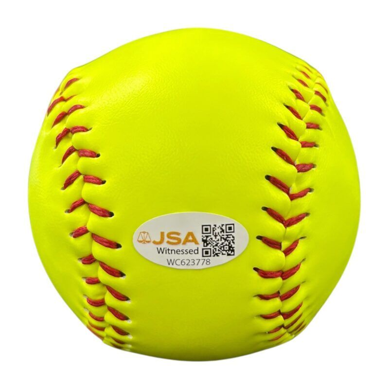 KAYDEN HENRY SIGNED SOFTBALL JSA TEXAS LONGHORNS 2x WCWS CHAMPS ...