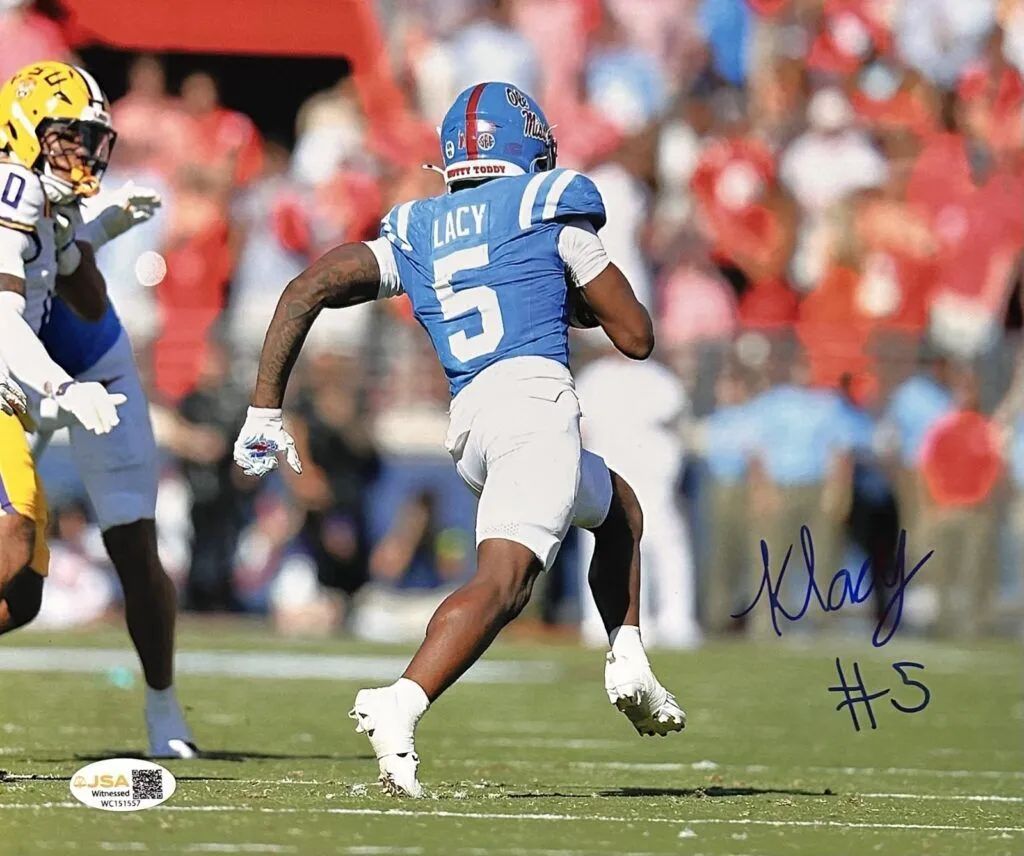 KEWAN LACY AUTOGRAPHED 8x10 PHOTO JSA AUTHENTICATED OLE MISS #2 ...