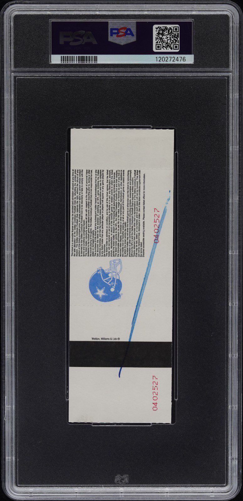 EMMITT SMITH SIGNED C0WBOYS FULL TICKET BECOMES ALL TIME RUSHER PSA NM ...