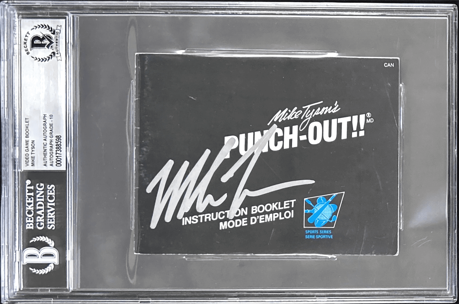 MIKE TYSON AUTOGRAPHED NINTENDO PUNCH OUT VIDEO GAME BOOKLET BECKETT ...