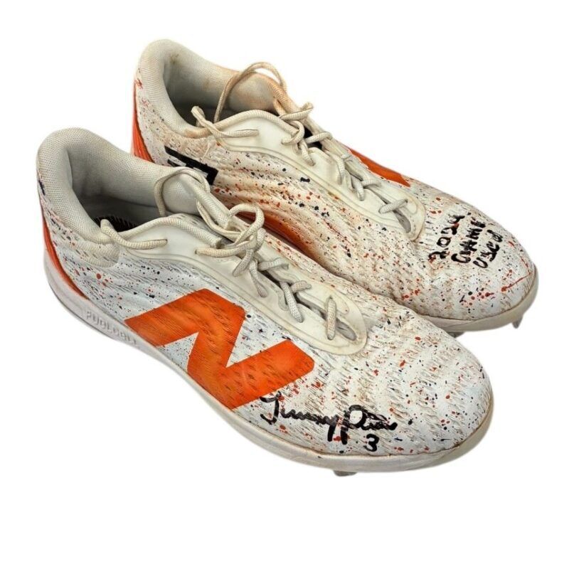 JEREMY PENA SIGNED 2024 SEASON GAME USED ASTROS WORN BASEBALL CLEATS ...