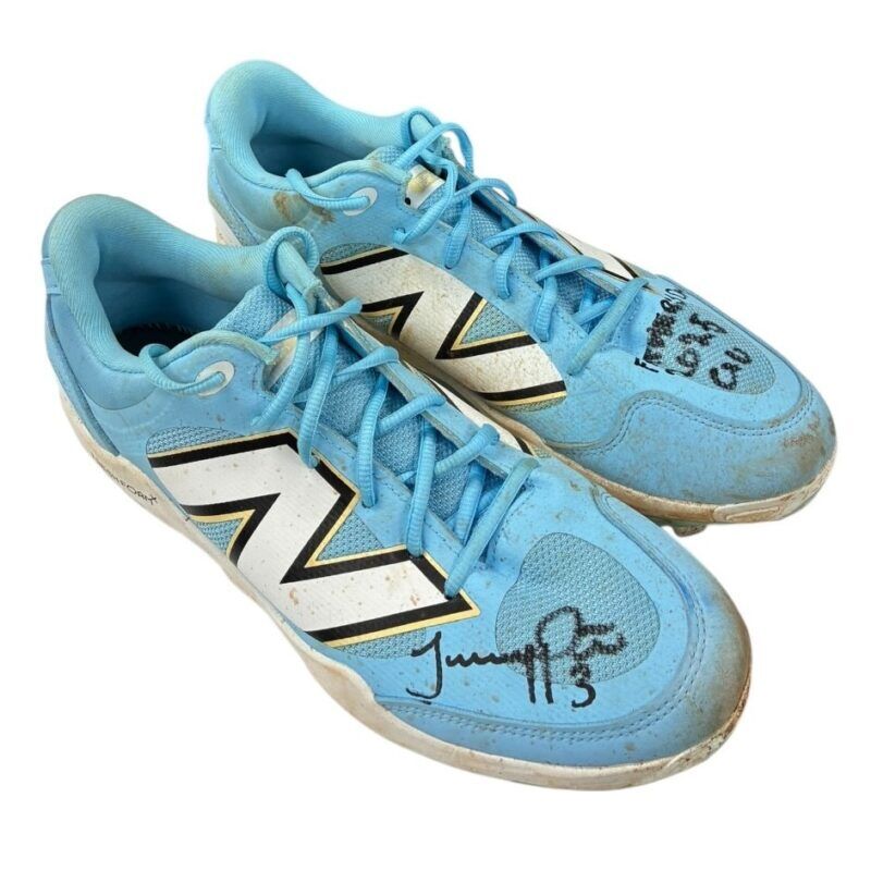 JEREMY PENA SIGNED 2025 SEASON GAME USED FATHER'S DAY NEW BALANCE ...