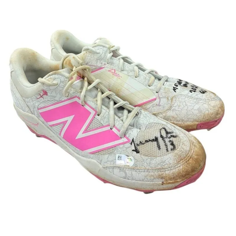 JEREMY PENA SIGNED 2025 SEASON GAME USED MOTHER'S DAY CLEATS 5/15/25 ...