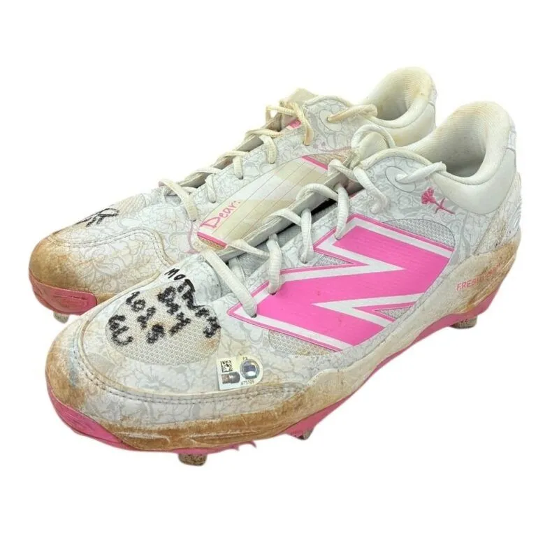 JEREMY PENA SIGNED 2025 SEASON GAME USED MOTHER'S DAY CLEATS 5/15/25 ...