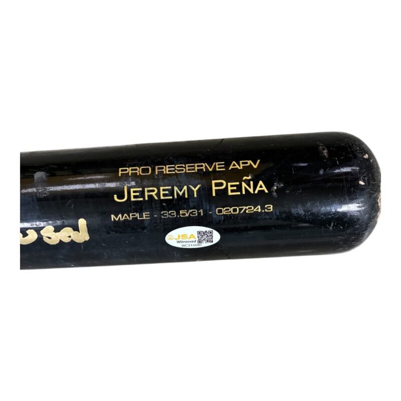 JEREMY PENA SIGNED 2024 ASTROS VICTUS GAME USED BAT PRO RESERVE APV ...