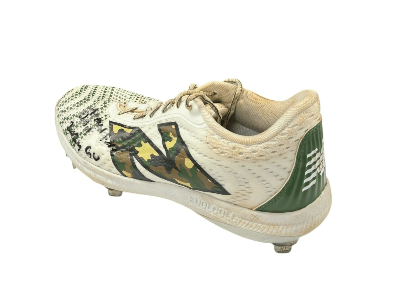 JEREMY PENA SIGNED 2024 SEASON GAME USED ARMED FORCES CLEATS 5/19/25 ...