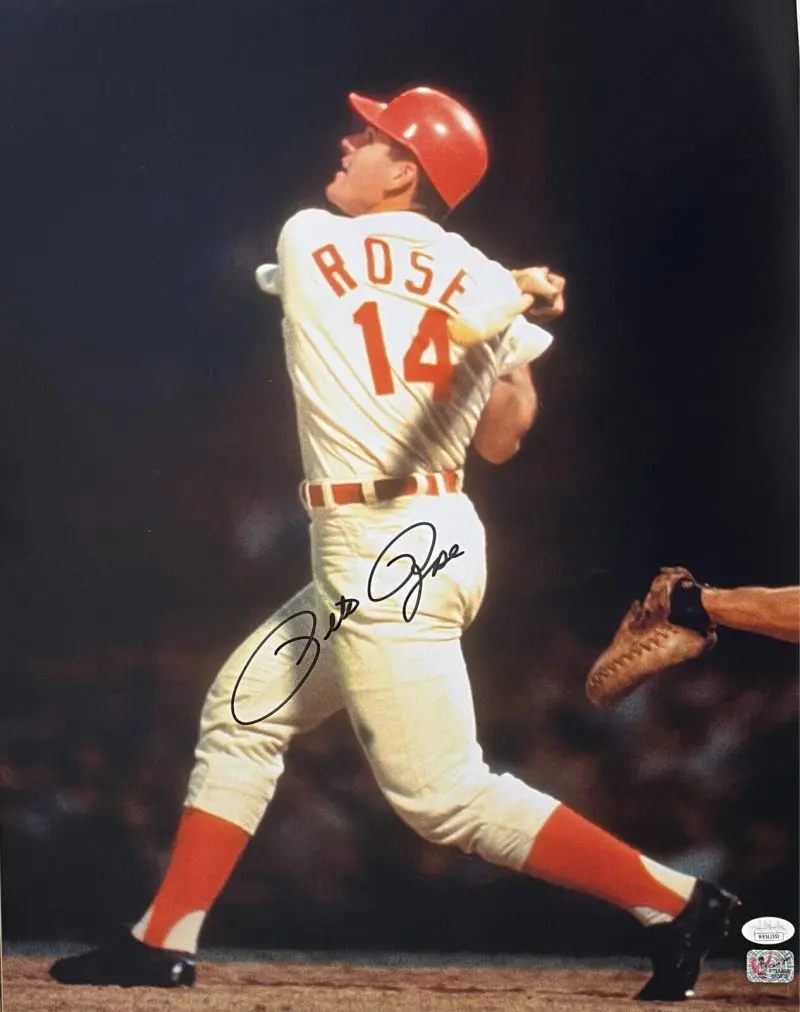 Pete Rose Signed Autographed 16x20 Photo JSA & Rose Exclusive Hologram ...