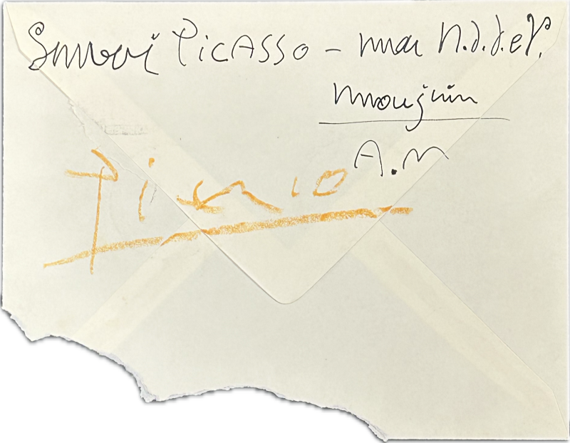Painter Pablo Picasso Signed & Handwriting On Envelope Paris 1961 JSA ...
