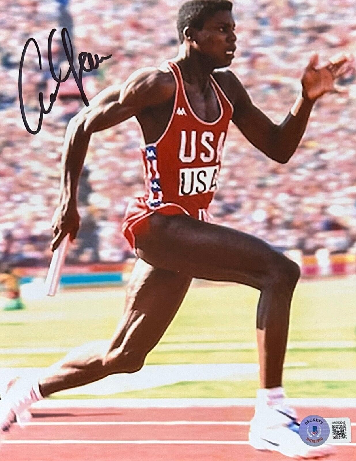Carl Lewis Signed Autographed 8x10 Photo Beckett #6 Black | Fiterman Sports