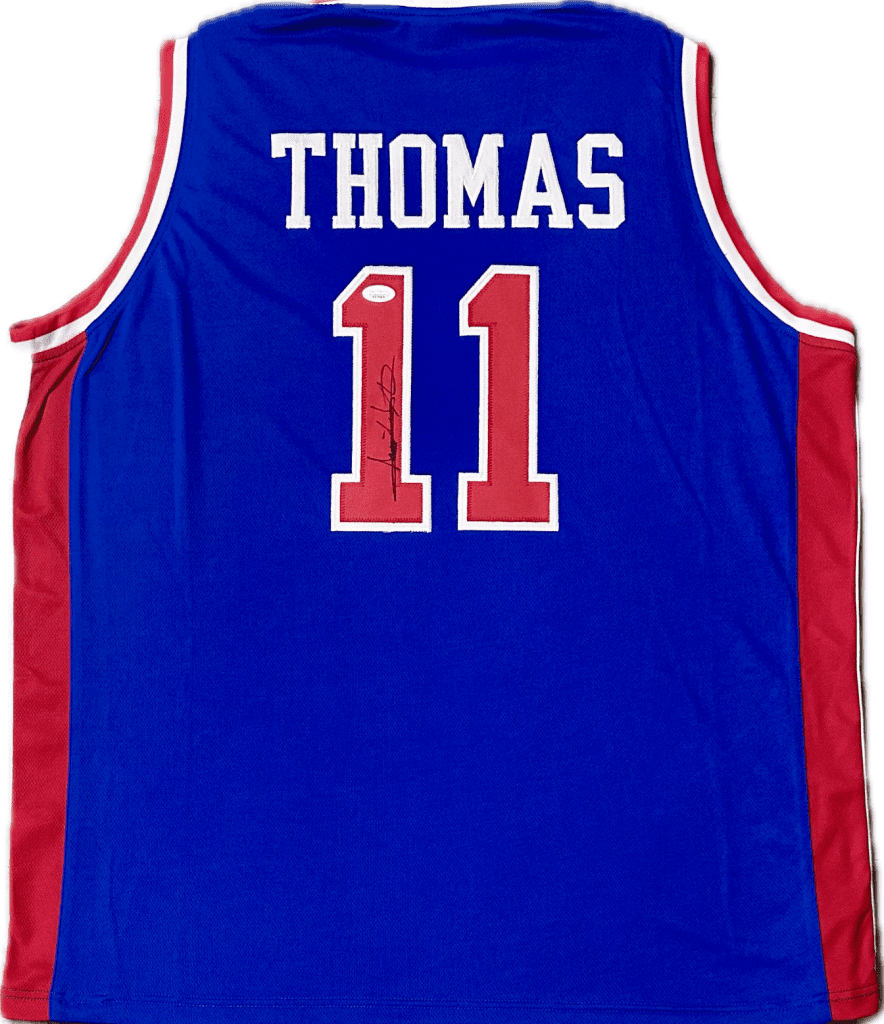 Isiah Thomas Signed Autographed Custom Blue/Red Jersey JSA Authentic ...
