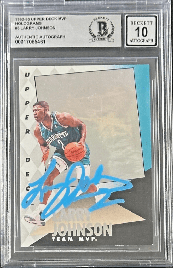 Larry Johnson 1992-93 Upper Deck MVP Holograms #3 Beckett ...