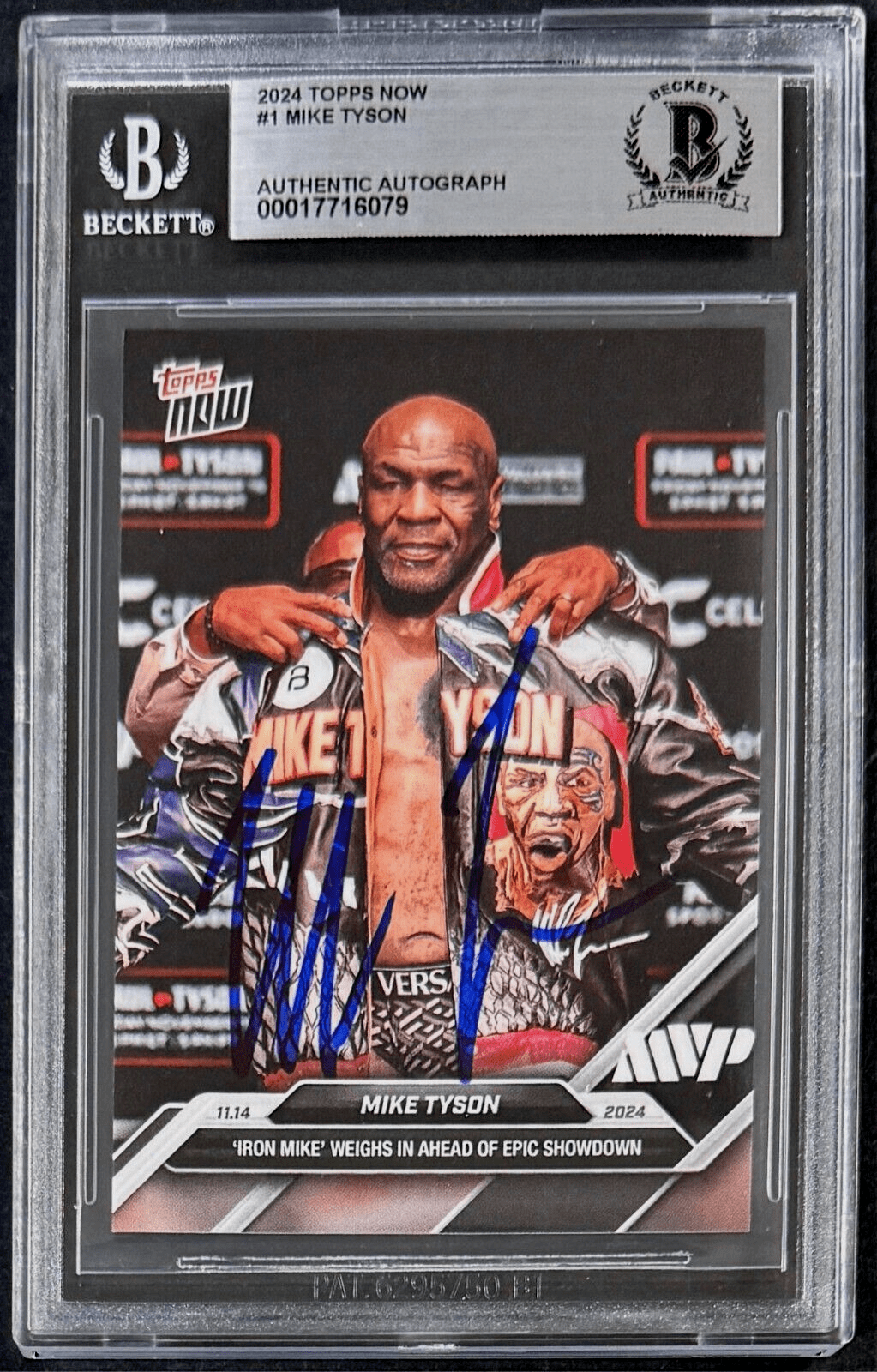 Mike Tyson Signed Autographed 2024 Topps NOW Card #1 BECKETT | Fiterman ...