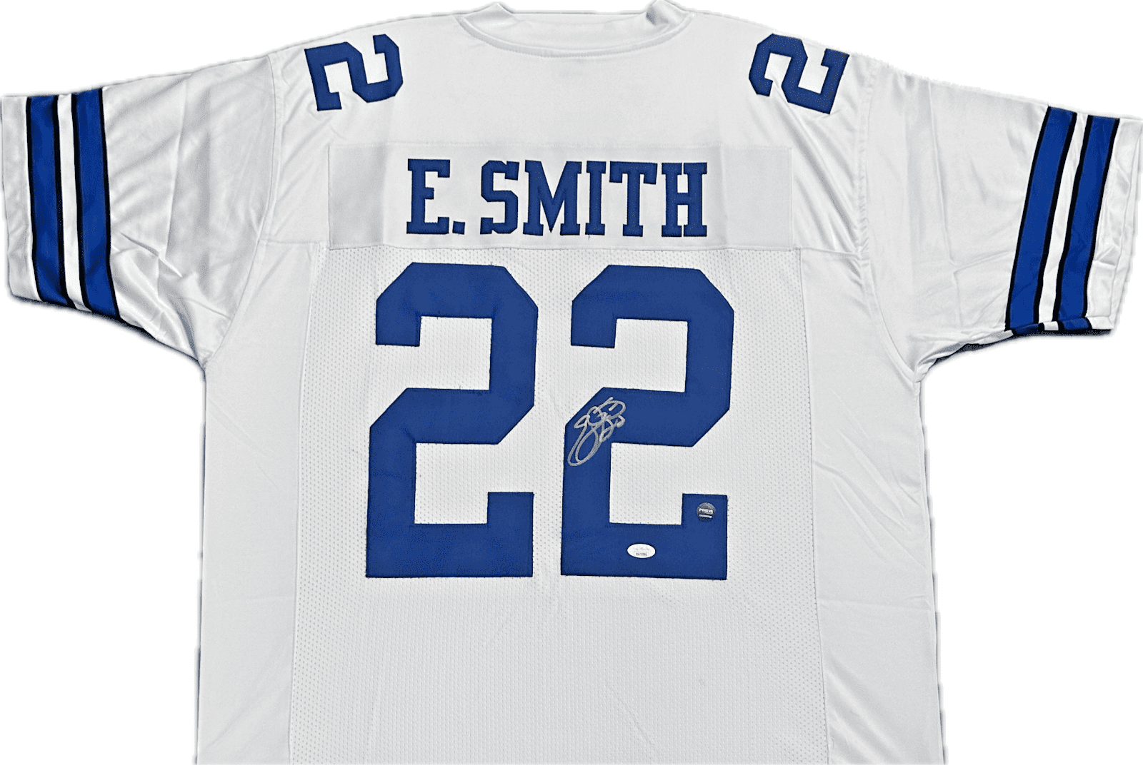 EMMITT SMITH Signed Autographed White/Blue Jersey JSA & PROVA ...