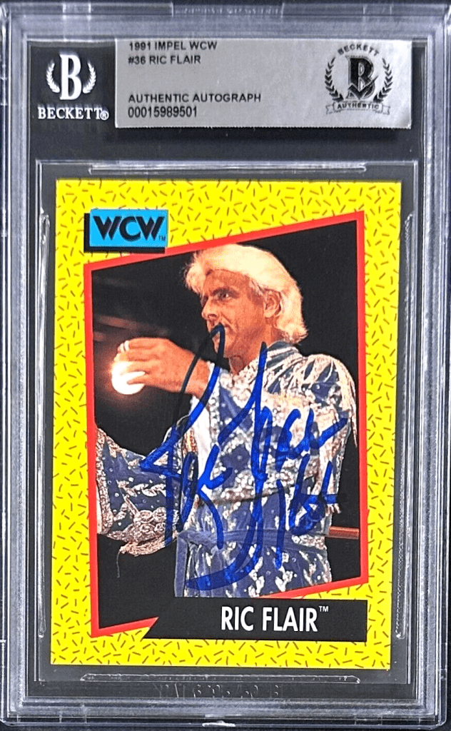 Ric Flair Signed 1991 Impel WCW Card #36 Beckett | Fiterman Sports