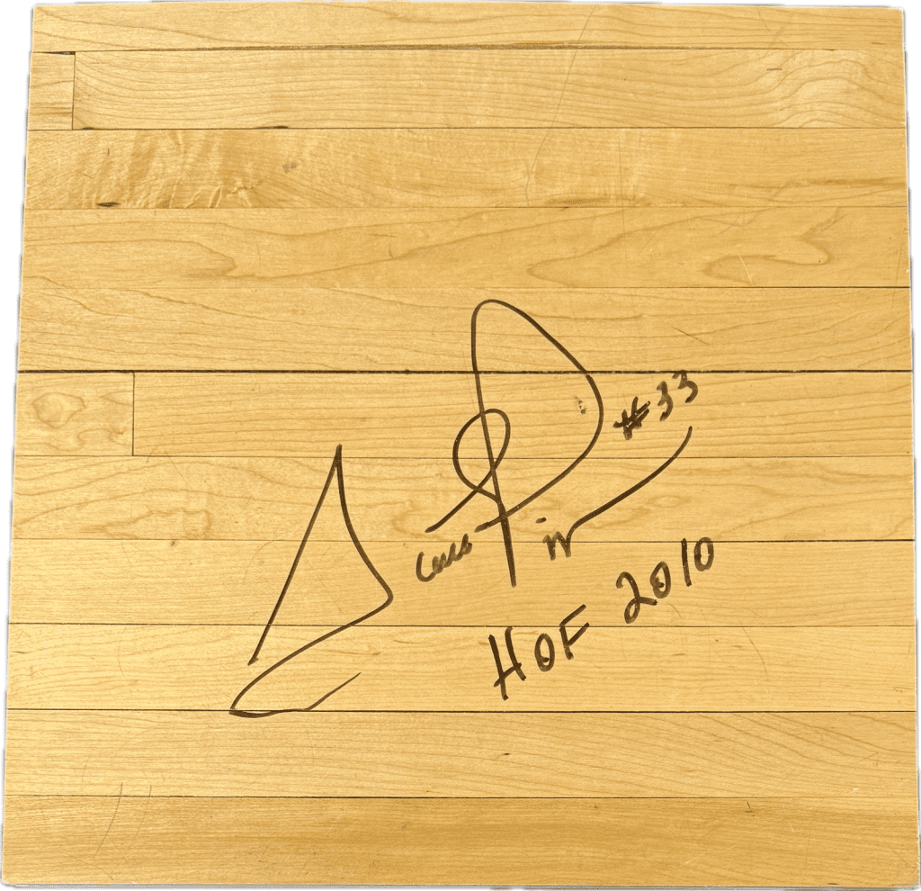 Scottie Pippen Signed United Center 16x16 Used Floor Beckett HOF 2010 Bulls | Fiterman Sports