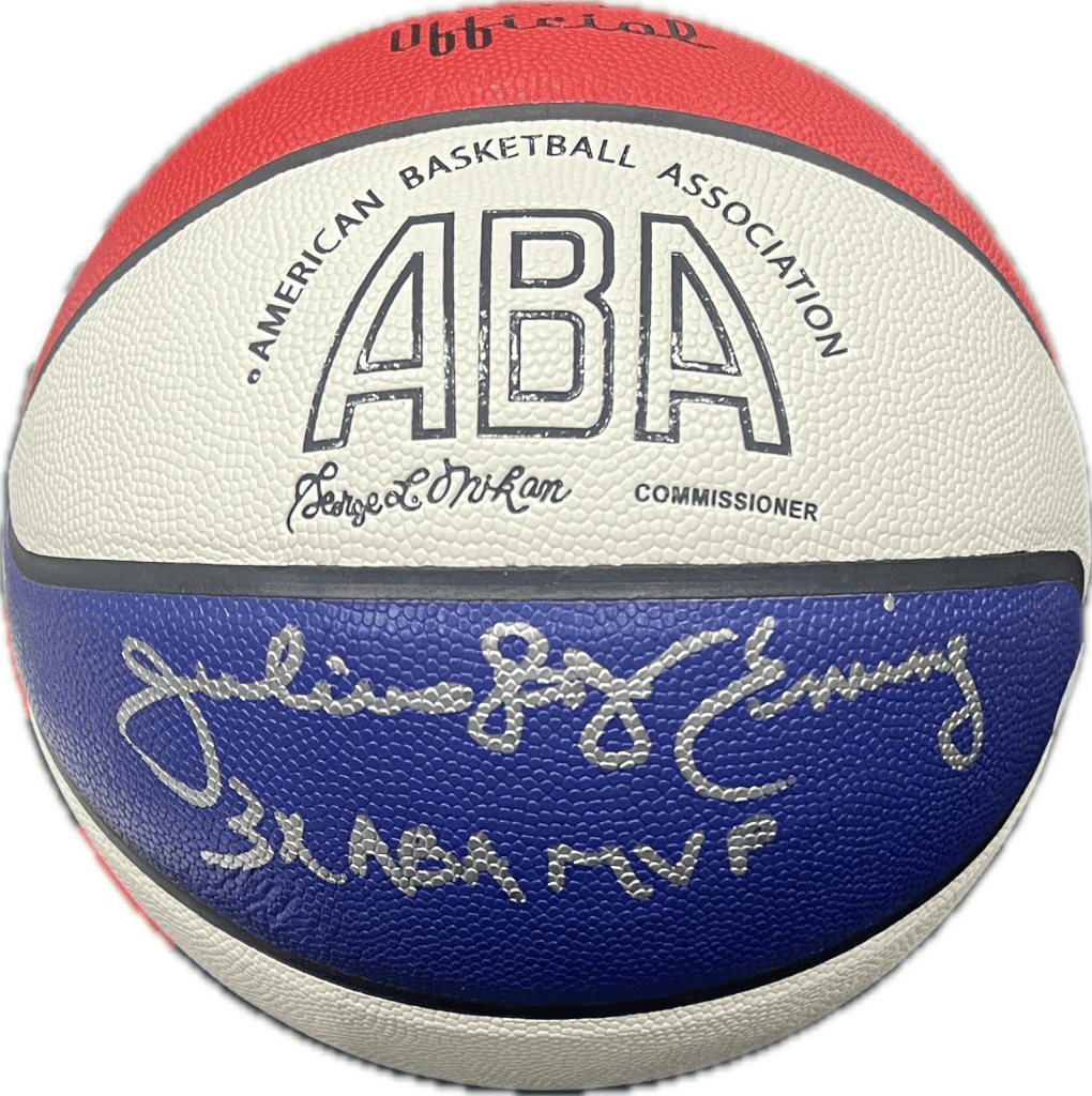 Julius Dr. J Erving Signed Autographed ABA Basketball JSA Authen 3x ABA ...