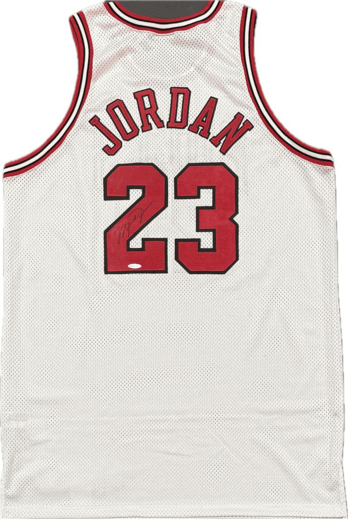 Michael Jordan Signed White Chicago Bulls Pro Cut NBA Jersey Upper Deck ...
