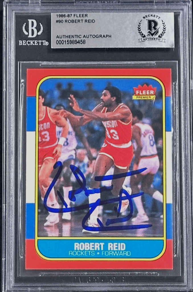 Robert Reid Signed Autographed 1986-87 NBA Fleer Card #90 Beckett ...