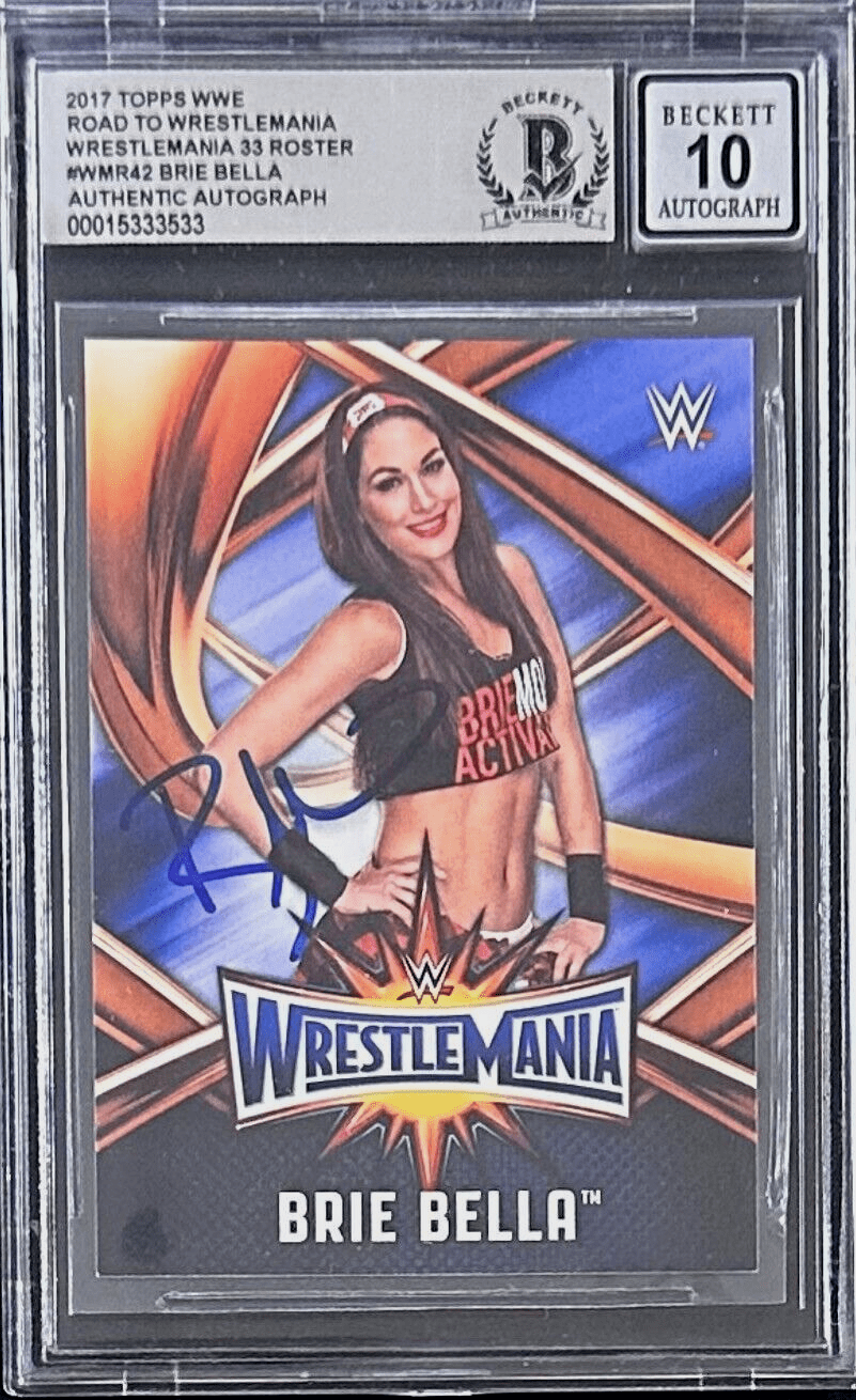 Brie Bella Signed 2017 Topps WWE Road To WrestleMania Card WMR42 ...