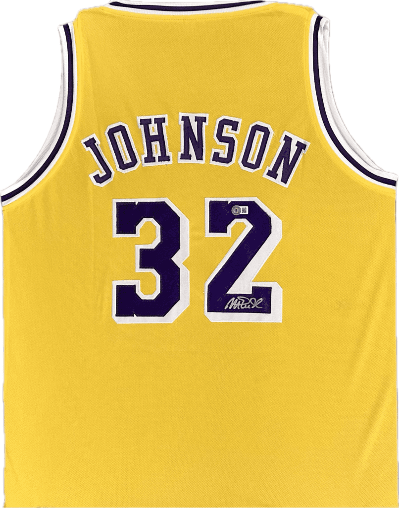Magic Johnson Signed Autographed Yellow Purple Jersey Beckett ...