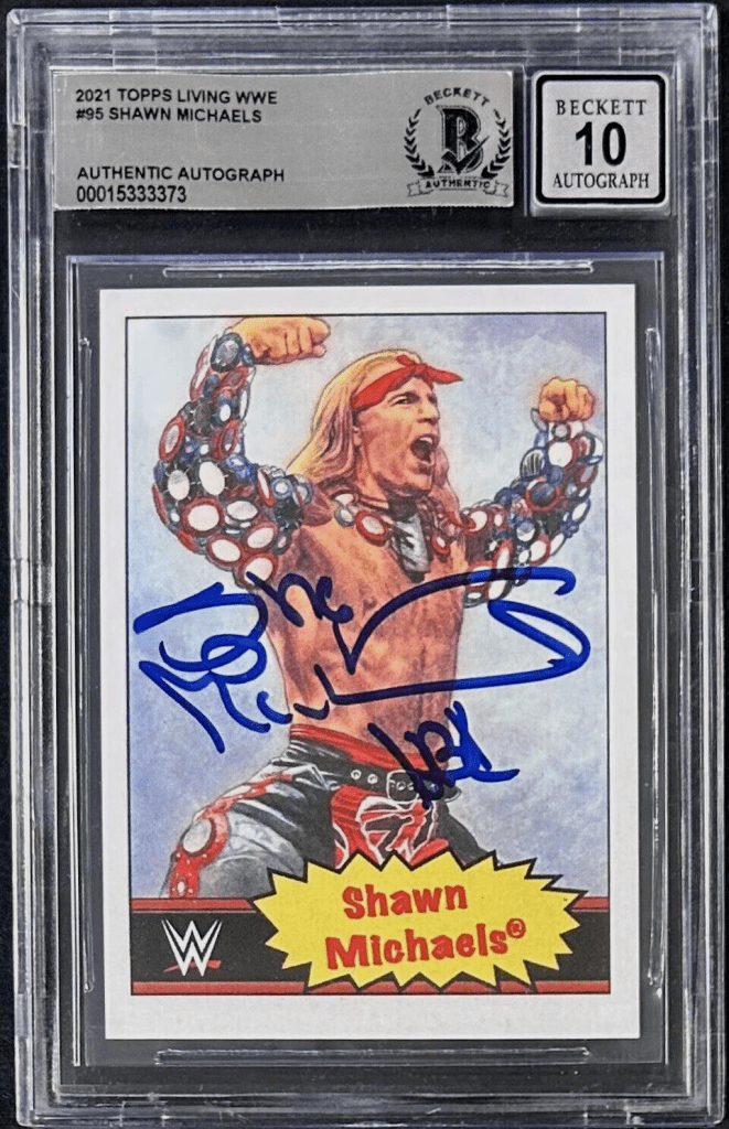 Shawn Michaels 1991 Topps Living Legends WWE Card #95 Card Beckett Auto ...