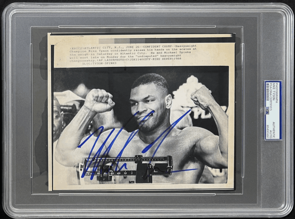 Mike Tyson Signed 1988 Type 3 Photograph PSA/DNA Weigh In Michael ...
