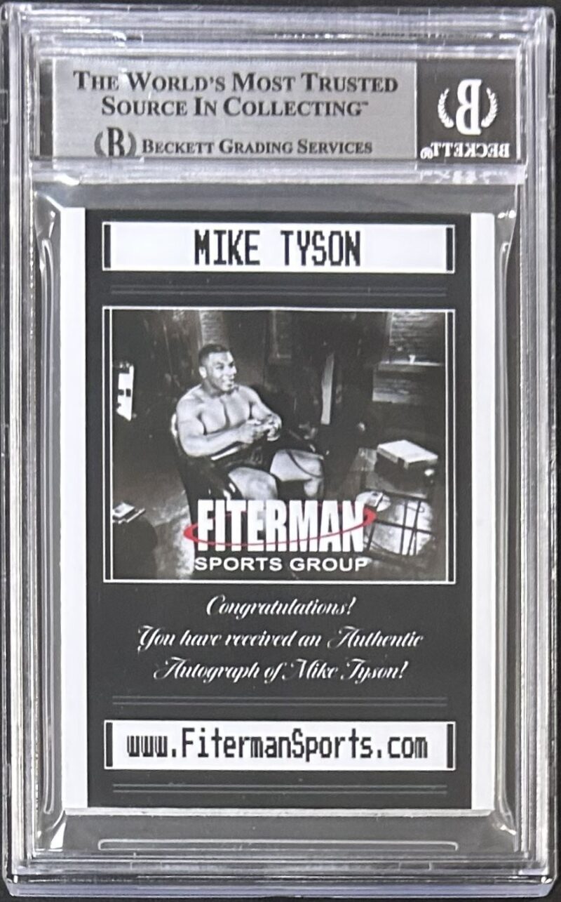 MIKE TYSON 2025 Fiterman Sports Exclusive Punch Out Signed Card BAS ...