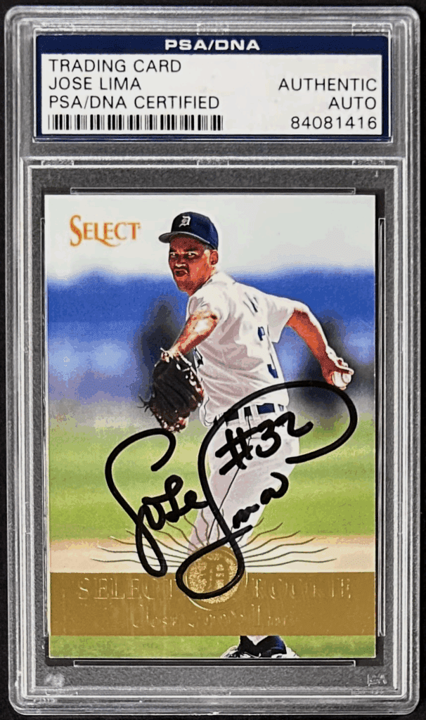 Jose Lima Signed 1995 Pinnacle Select Card #205 PSA/DNA 84081416 ...