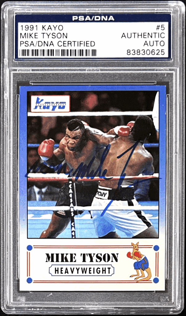 Mike Tyson Signed Autographed 1991 Kayo Card #5 PSA/DNA 83830635 Iron ...