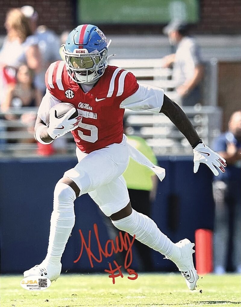 KEWAN LACY AUTOGRAPHED 8x10 PHOTO JSA AUTHENTICATED OLE MISS #3 ...