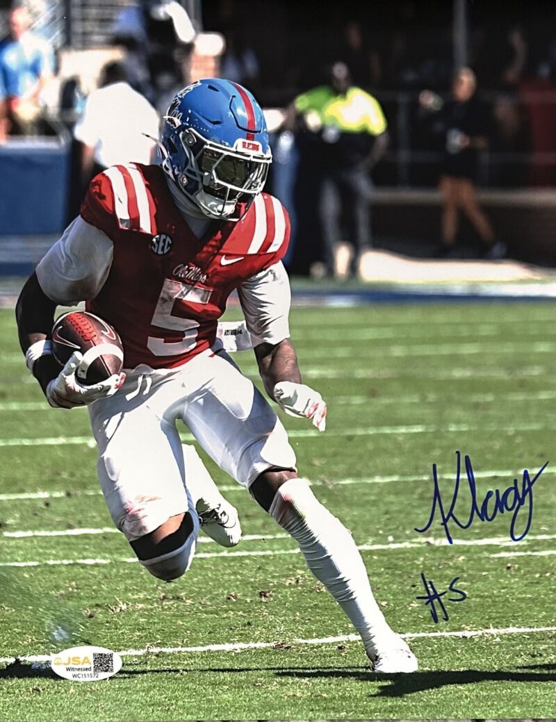 KEWAN LACY AUTOGRAPHED 8x10 PHOTO JSA AUTHENTICATED OLE MISS #5 ...