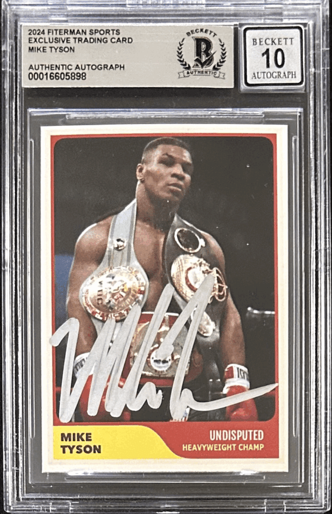 MIKE TYSON SIGNED2024 FITERMAN SPORTS EEXCLUSIVE CARD BECKETT 16605898 ...