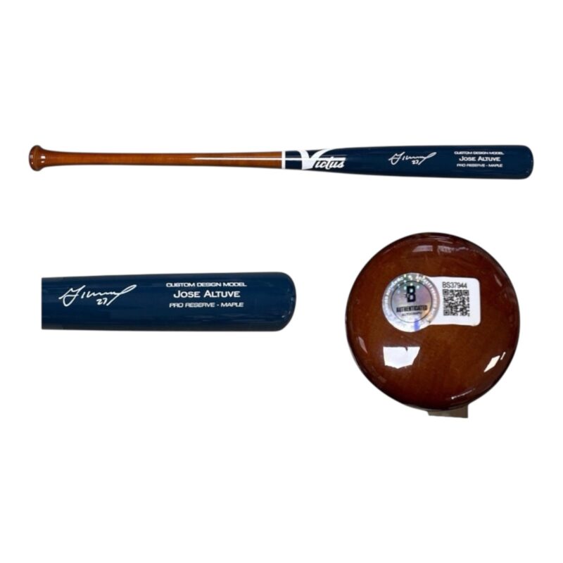 JOSE ALTUVE AUTOGRAPHED BLUE VICTUS MAPEL GAME MODEL BAT BECKETT ...