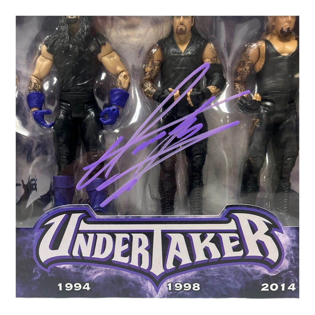UNDERTAKER AUTOGRAPHED 2017 THANK YOU TAKER WWE MATTEL 5 PACK ACTION ...