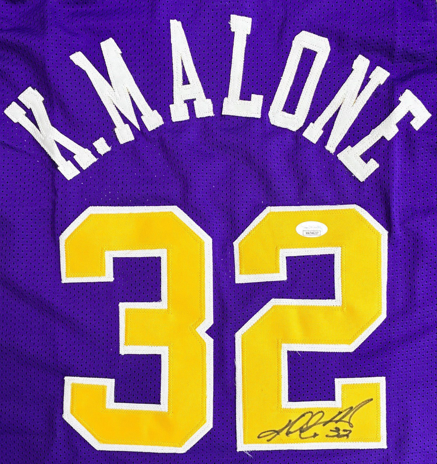 KARL MALOONE AUTOGRAPHED PURPLE/YELLOW JERSEY JSA | Fiterman Sports