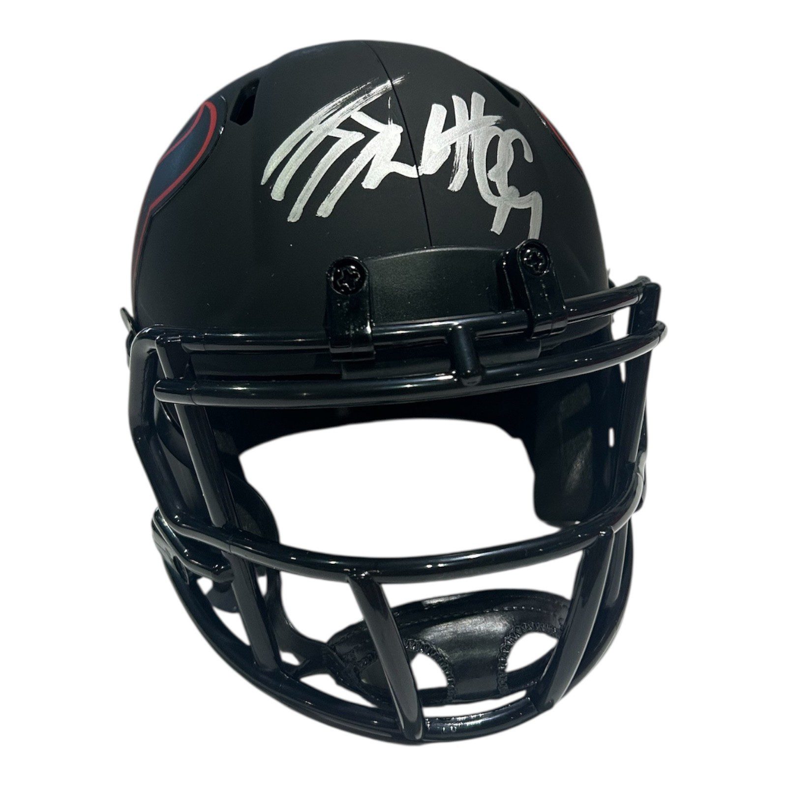 J.J. WATT AUTOGRAPHED BLACK ECLIPSE TEXANS MINI HELMET BECKETT ...