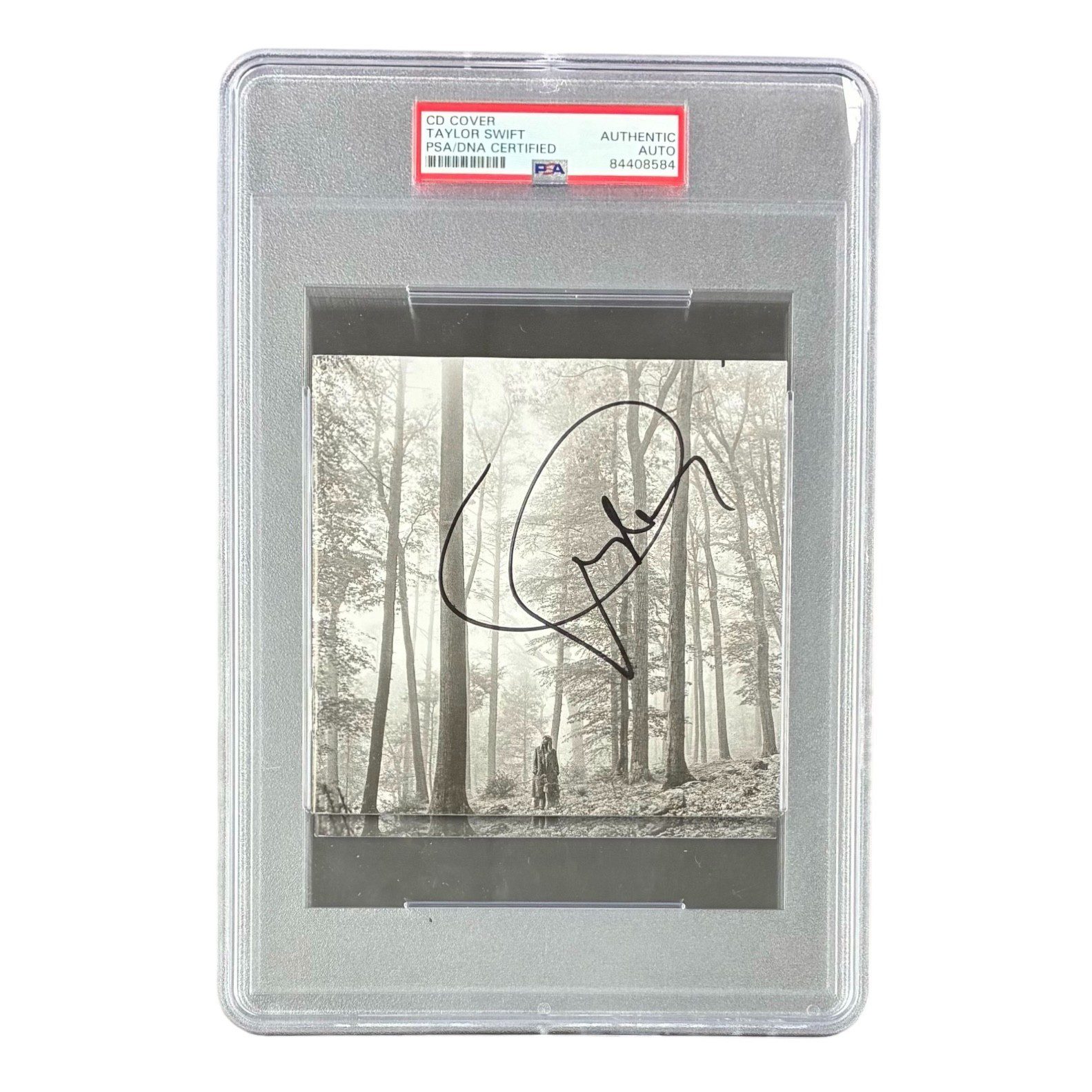 TAYLOR SWIFT AUTOGRAPHED FOLKLORE CD COVER PSA/DNA AUTHENTICATED ...