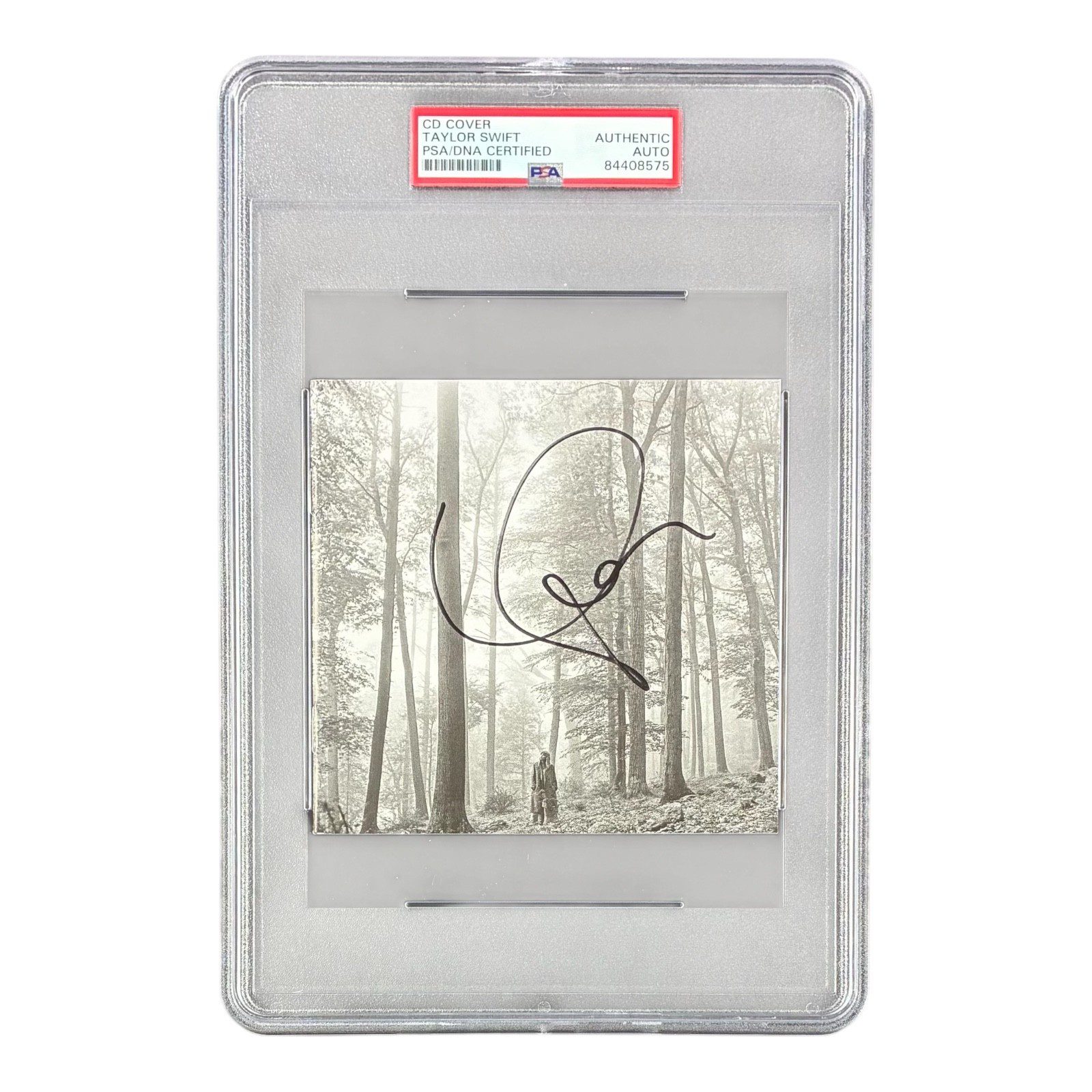 TAYLOR SWIFT AUTOGRAPHED FOLKLORE CD COVER PSA/DNA AUTHENTICATED ...