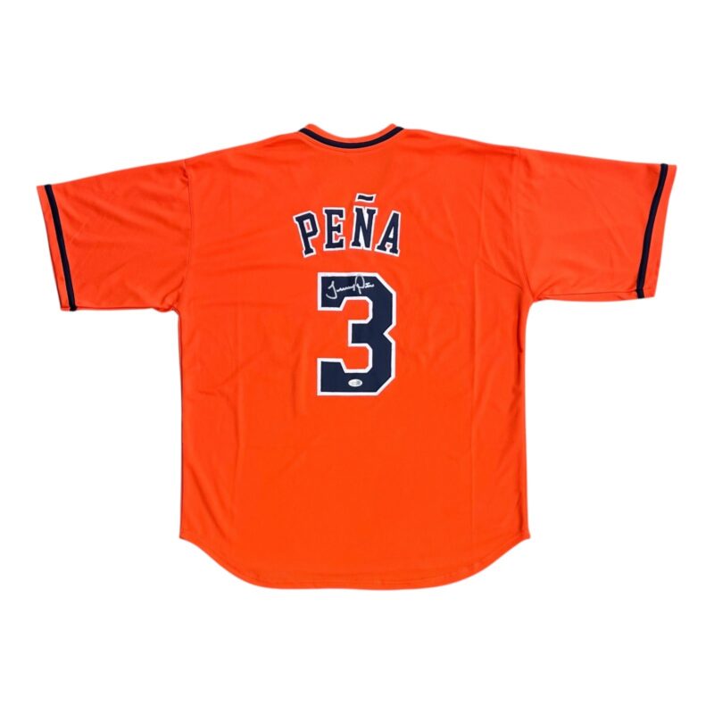 JEREMY PENA AUTOGRAPHED CUSTOM ORANGE/BLUE JERSEY JSA AUTHENTICATION ...