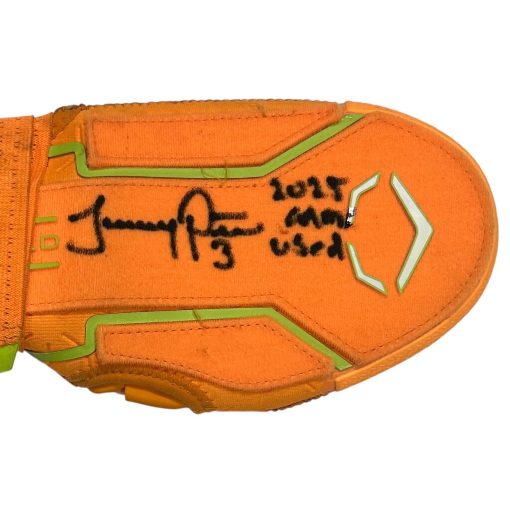 JEREMY PENA SIGNED 2025 SEASON GAME USED EVOSHIELD SLIDING GUARD MITT ...