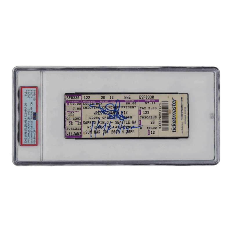 HULK HOGAN STONE COLD STEVE AUSTIN SIGNED 2003 WRESTLEMANIA XIX FULL ...