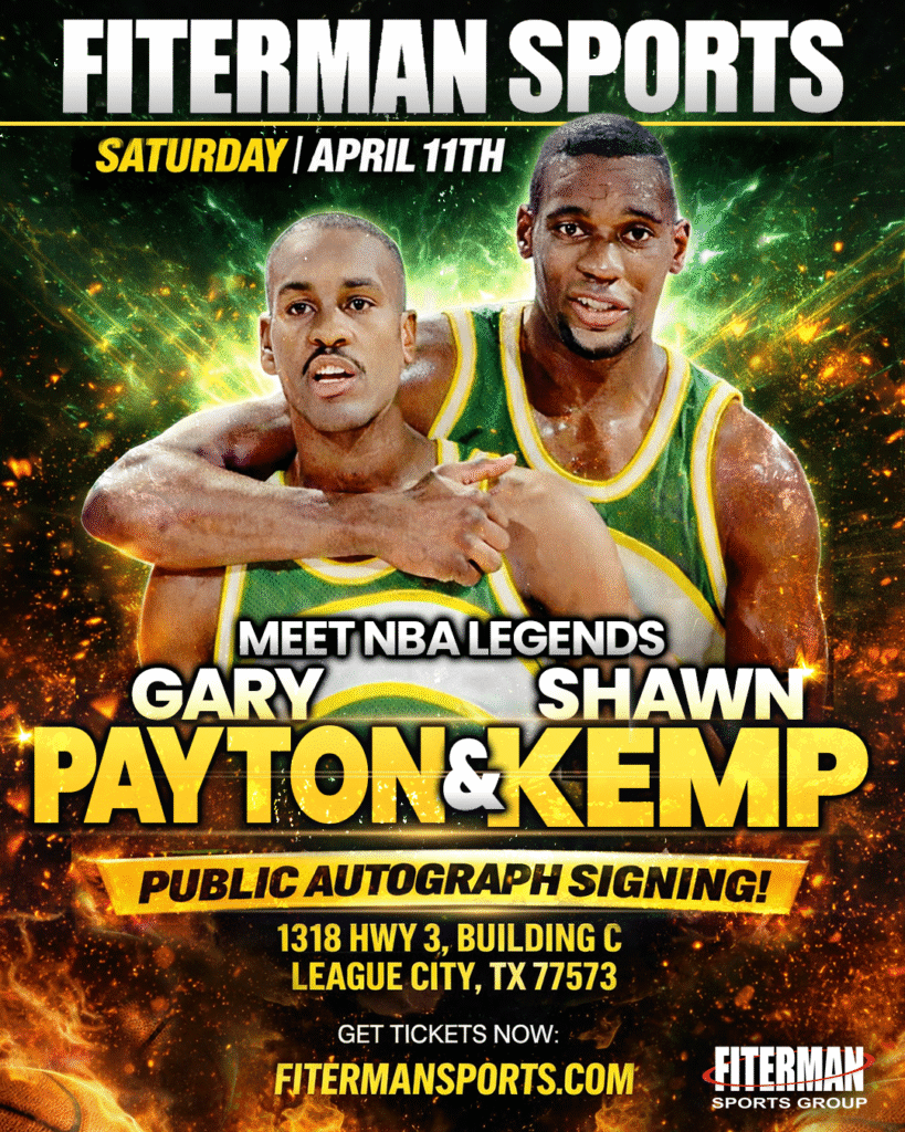 Gary Payton (PUBLIC AUTOGRAPH EVENT) Fiterman Sports - League City, TX ...
